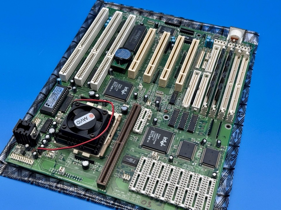 Vintage Pentium 100 Motherboard ECS Elitegroup TR5510 AIO 16MB IBM SIMM ...