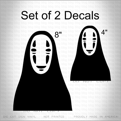 2 No Face Vinyl Decal Sticker Anime Die Cut Window Car | eBay