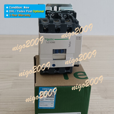 New in Box LC1D50F7C 110VAC 3-pole 50AMP Contactor LC1D50...C 1-Year ...