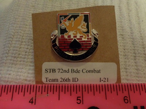 STB 72nd Bde Combat Team 26th Inf Div I-21 Unit Crest, DI, DUI (DRAW# ...