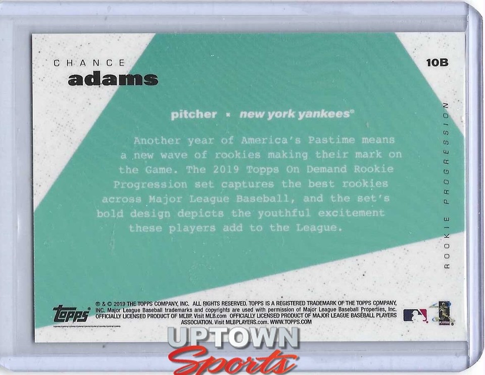 2019 Topps On-Demand Set #10 - MLB Rookie Progression -CHANCE ADAMS ...