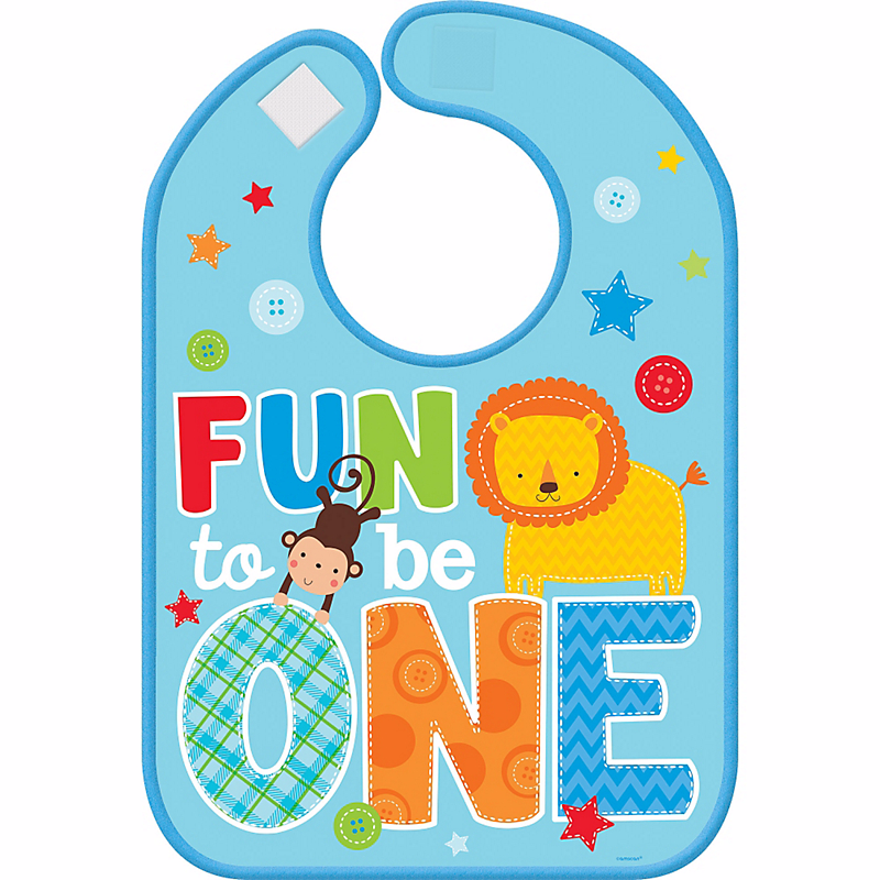 One Wild Boy Baby Bib 1st FIRST Birthday Party Supplies Fun To Be One ...