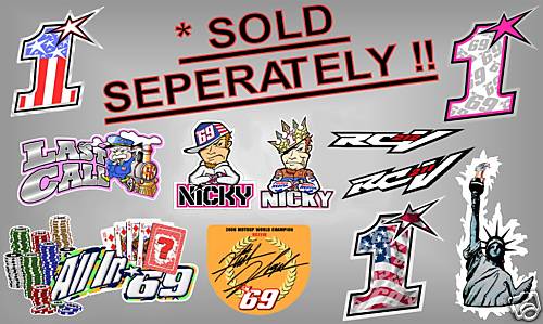 Nicky Hayden Chapter 2 MotoGP World Superbike motorcycle racing decals ...