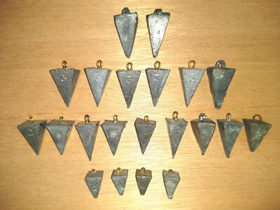 21 pc Pyramid Sinker Fishing Weights - mixed lot 1oz, 2oz, 3oz, 4oz | eBay