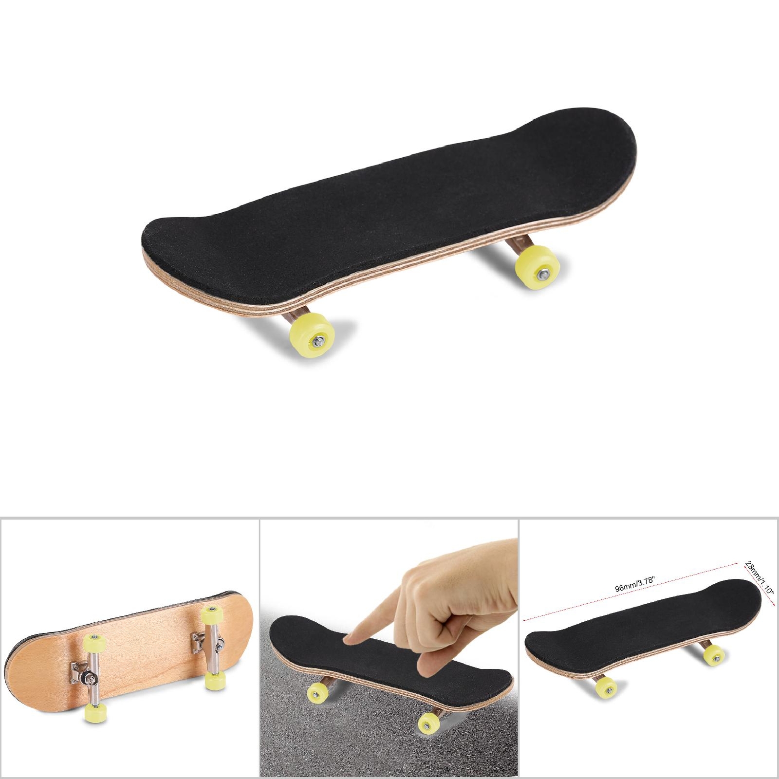 Fingerboards 1Pc Maple Wooden Alloy Fingerboard Finger Skateboards With ...