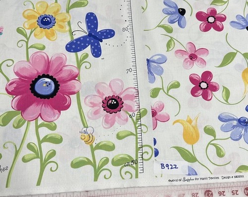 Susybee Flutter Butterfly Growth Chart Panel Cotton Quilt Fabric 30 X ...