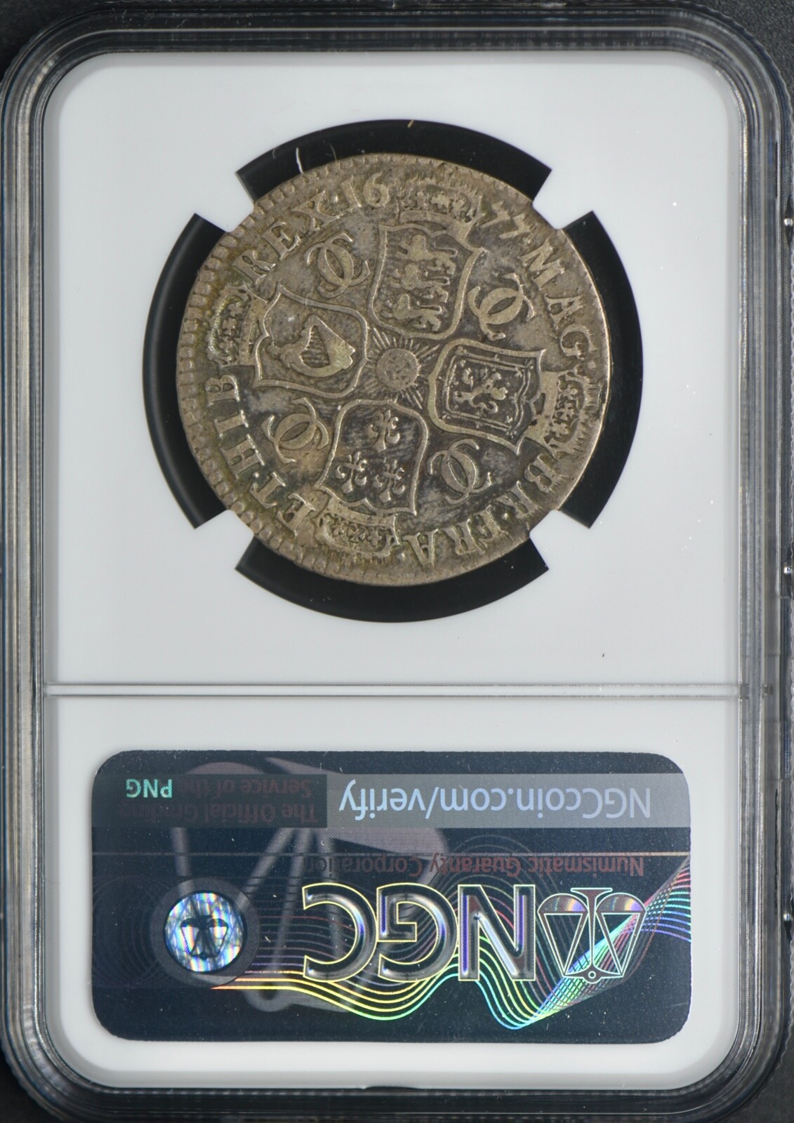 1677 England Half Crown - NGC F12 - Charles II - COINGIANTS | eBay