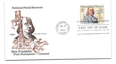 1993 Ben Franklin First Postmaster General FDC - Scott #2779 | eBay