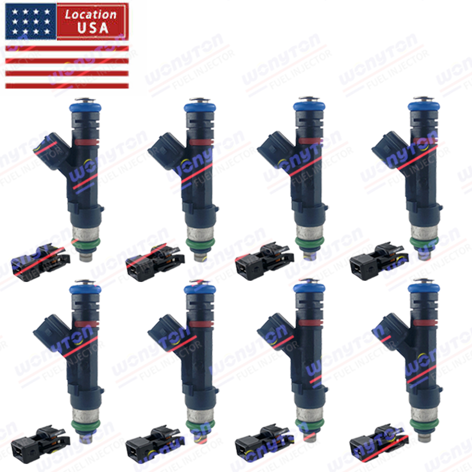 Set of 8 Upgrade Bosc* EV14 Fuel Injectors 0280155759 Mustang LS1 | eBay