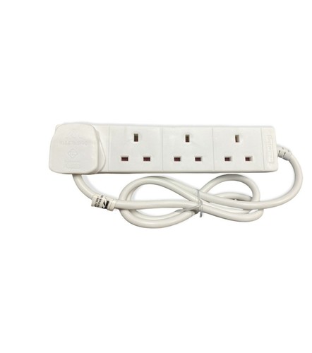 4 Gang Extension Socket Lead 1 Metre 4 Way 13a Mains Power Adaptor ...