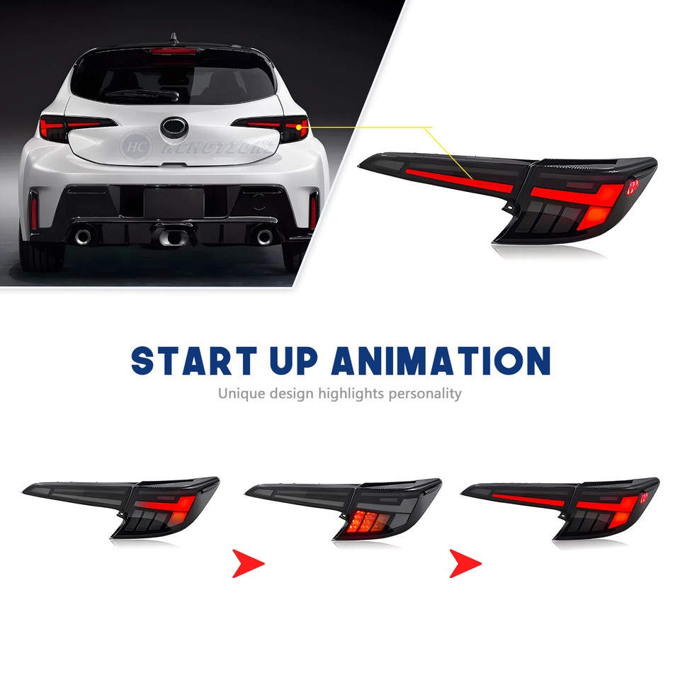 HC LED Tail Lights For Toyota Corolla Hatchback 2018-2023 Sequential ...