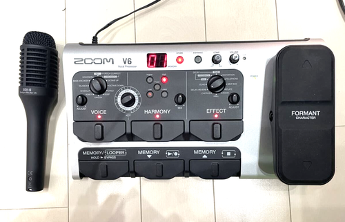 Zoom V6 Vocal Processor Effects Pedal With Microphone 884354026080 | eBay