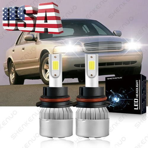 For FORD Crown Victoria 1998-2011 White 9007 LED Headlight 2x Bulbs Hi ...