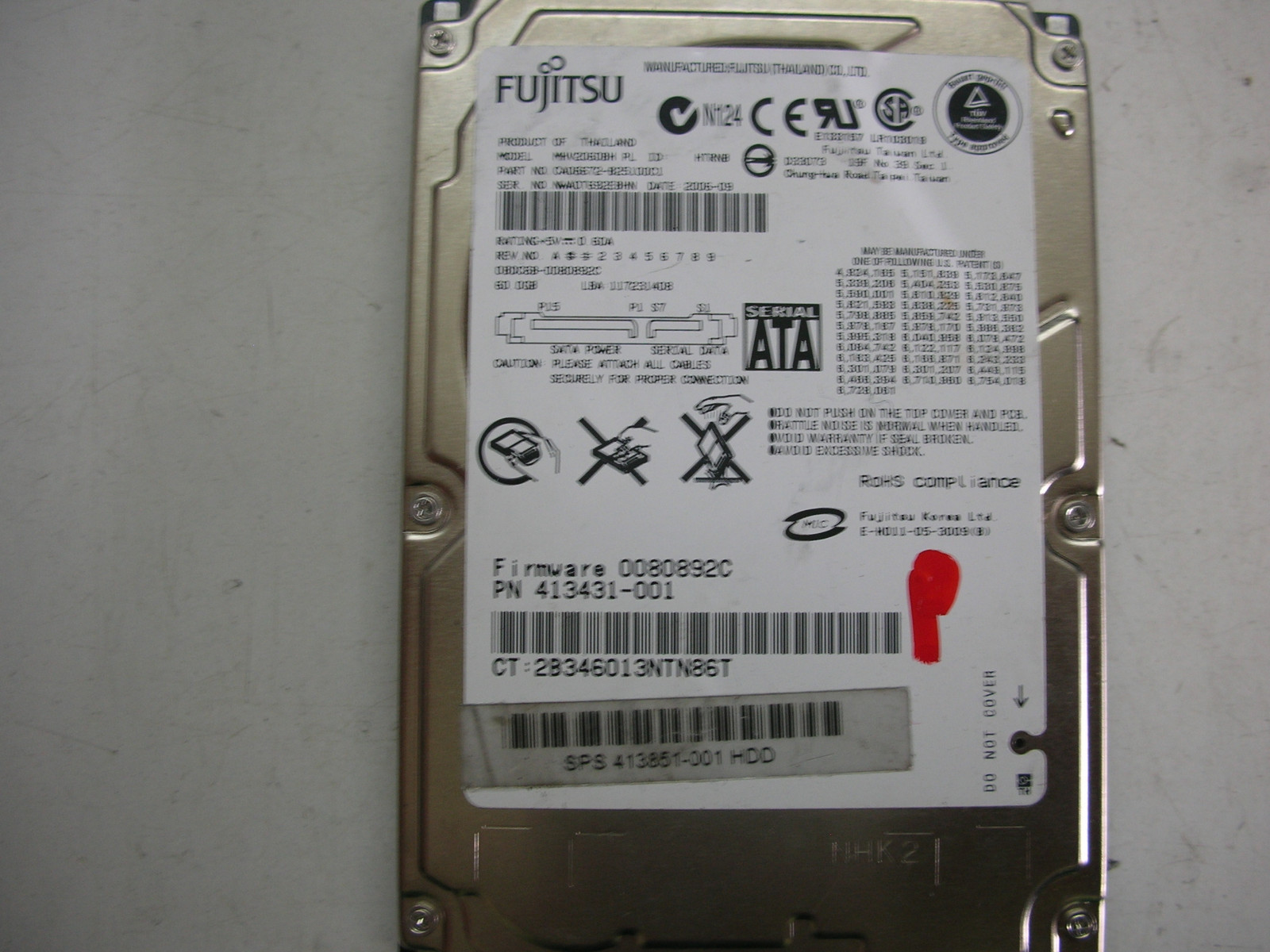 Fujitsu 60gb MHV2060BH CA21338-B74X 2,5 " SATA | eBay
