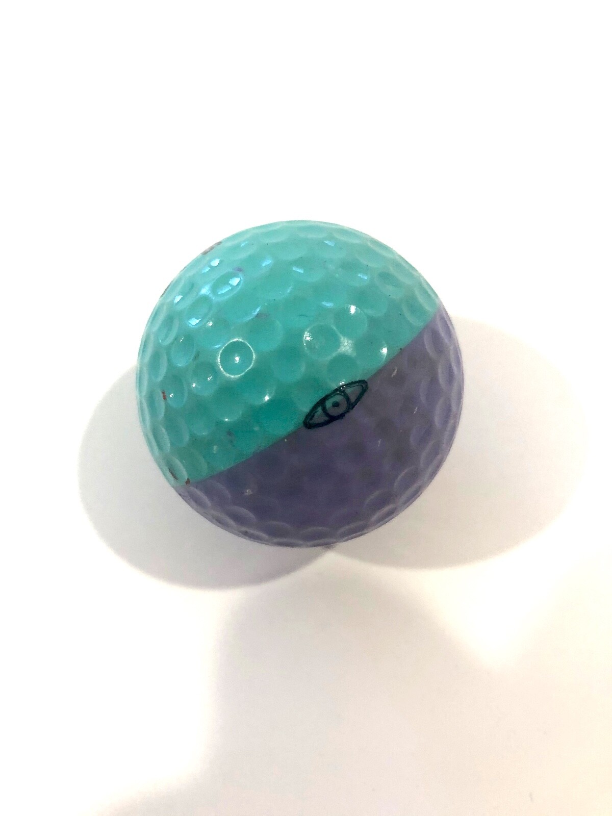 PING EYE 2-COLOR GOLF BALL - TEAL + LAVENDER #1 w/ "KARSTEN" & Eye Logo ...