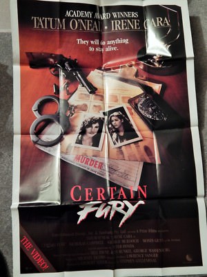 CERTAIN FURY (VIDEO DEALER 40 X 27 POSTER!, 1985) TATUM O'NEAL, IRENE ...