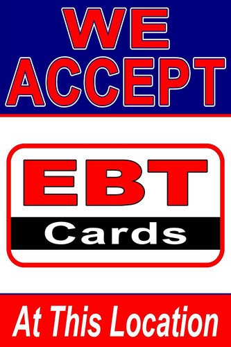 Lawn Signs "We Accept EBT Cards" Plastic Coroplast Sign - 12" X 18 ...