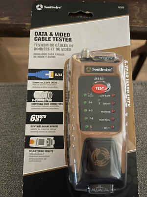 Southwire M550 Continuity Tester for Data & Video Cable Tester; Coax ...