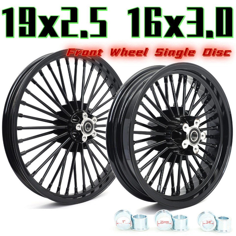 19X2.5 16X3 Fat Spoke Wheels Rims for Harley Sportster Iron 883 XL883N ...