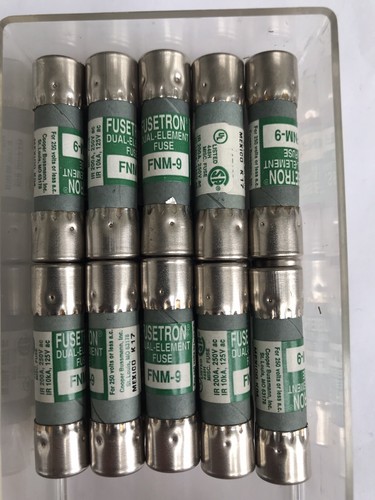 Bussmann Buss Fusetron FNM-9 Dual Element 250V 9A Fuse (LOT OF 10) | eBay