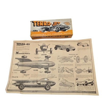 Vintage MONOGRAM MODELS Kit No. R-2 TERRA-JET Instructions Box Only | eBay