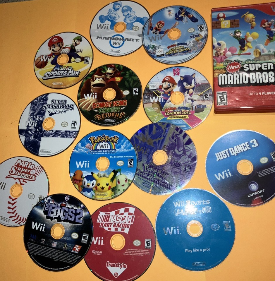 The Best Game Lot Of 14 Wii Games Disc Only 1 Games With Cases Pre ...
