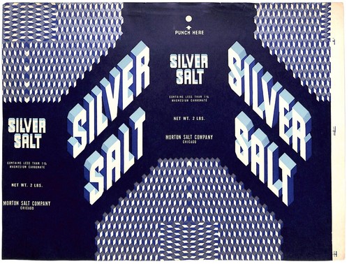 Morton Silver Salt Paper Label c1935 Morton Salt Company Chicago ...