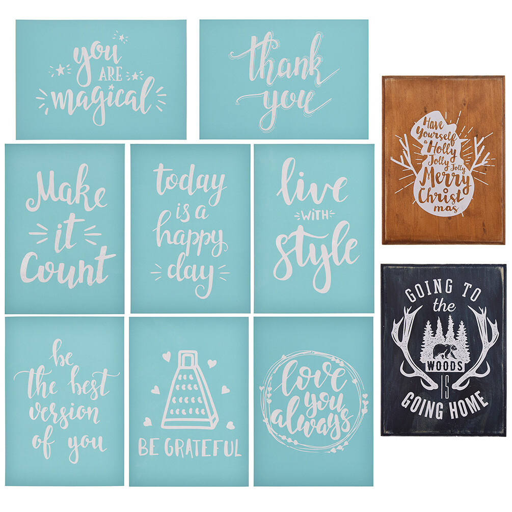 DIY Silk Screen Printing Stencil Words T-Shirt Ceramic Tile Glass Wood ...