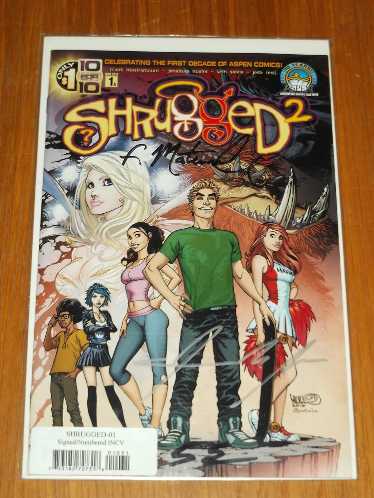 SHRUGGED 2 #1 COVER A ASPEN COMICS SIGNED NUMBERED WITH CERT MARCH 2013 ...
