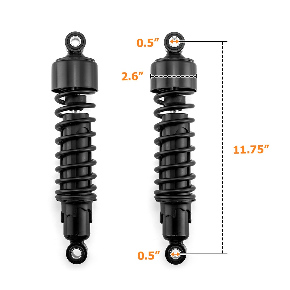 WEISEN Adjustable 11.75" Rear Shocks Lowering for Harley Sportster 883 ...