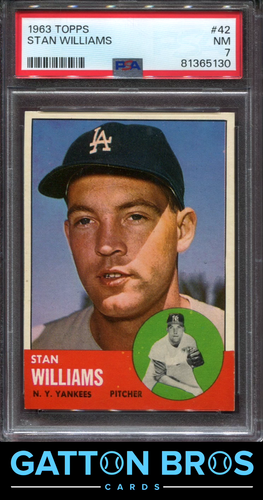 1963 Topps Stan Williams #42 PSA 7 NM | eBay