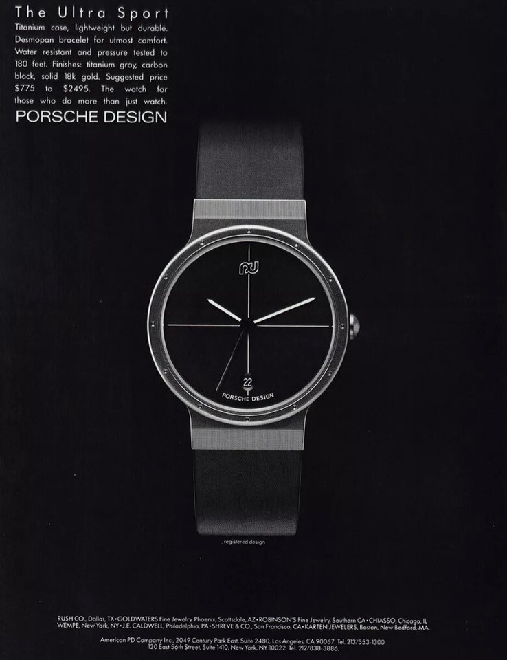 Porsche Design The Ultra Sport vintage quartz watch titanium black | eBay