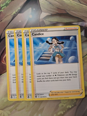 4x Pokemon TCG Candice 152/195 Uncommon Trainer - Silver Tempest NM/M ...