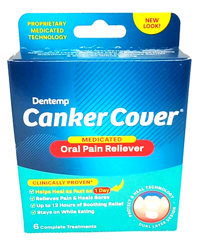 Canker Cover, Medicated Oral Pain Reliever, 6 Cool Mint Tablets ...