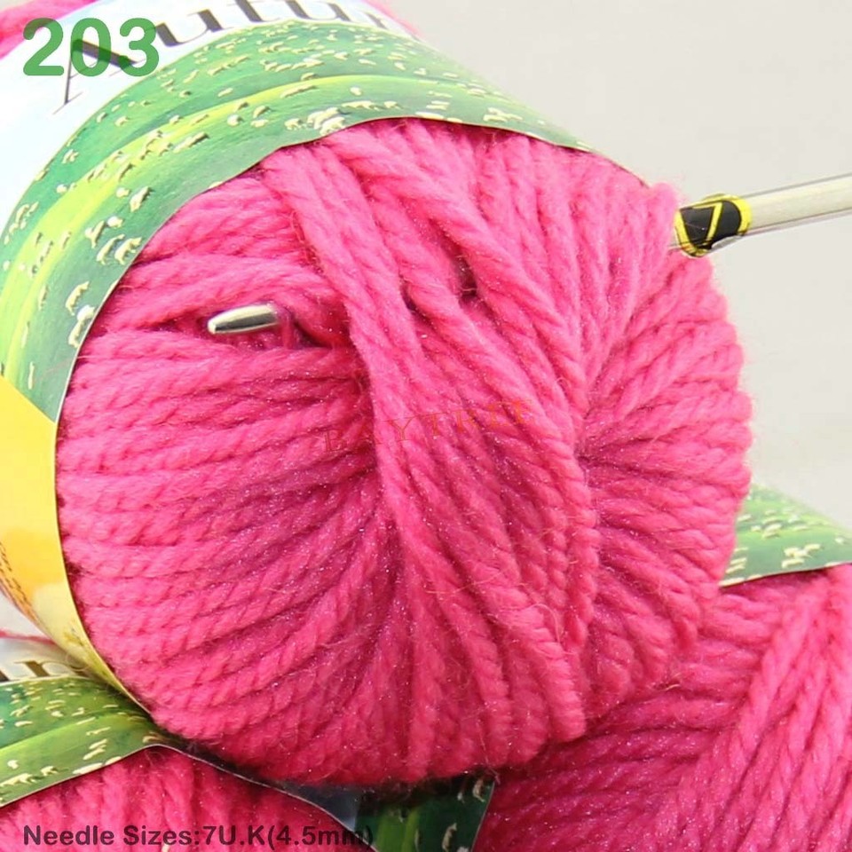 Sale LOT of 1 Ball X 50gr Chunky Thick Soft warm Wool Hand Knitting ...