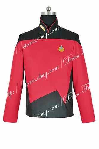 The Next Generation TNG Command Uniform Cosplay Costume Red Jacket | eBay