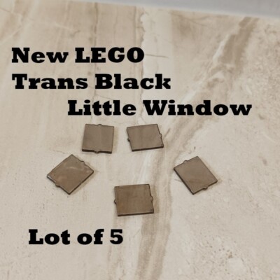 New LEGO Window Glass Plastic Lot of 5 Black Trans Brown 1x2x2 Flat ...