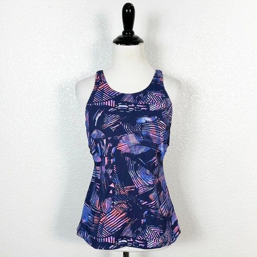 Title Nine Women’s Woman Up High Neck Tankini Swimsuit Top in Graffiato ...