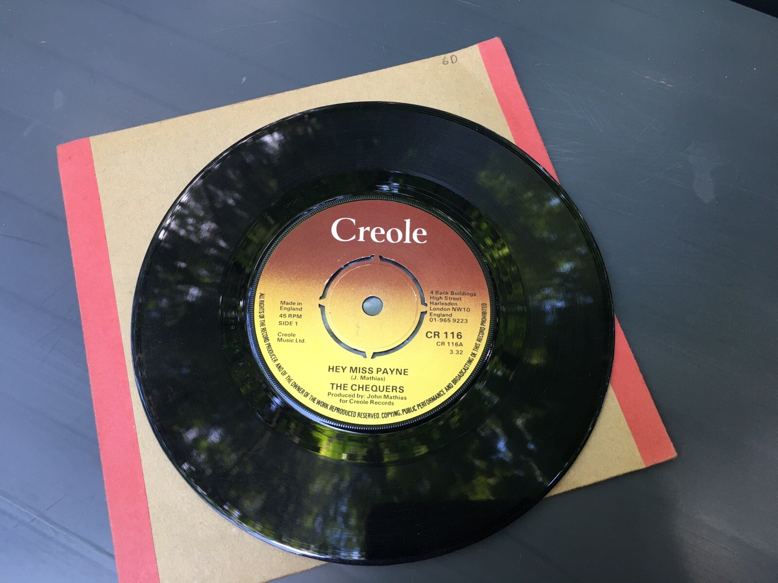 THE CHEQUERS HEY MISS PAYNE ~ DISCO VERSION UK IMPORT 45 RPM VINYL 7 Ci ...