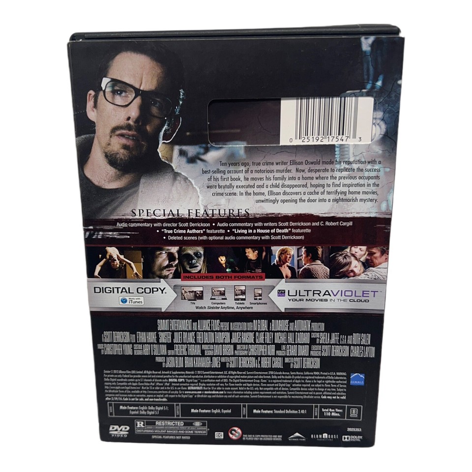 Sinister - DVD - Horror Movie 100min Rated R Ethan Hawke Gently Used ...