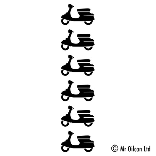 Moped Police Tally Stickers Funny 6 x scooter count sticker Vinyl Decal ...