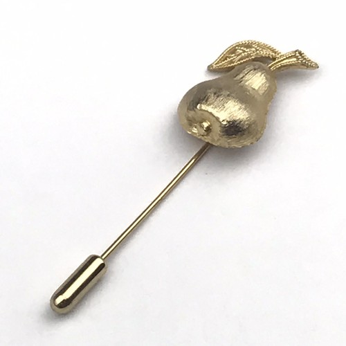 Pear Stick pin Vintage Gold Tone | eBay