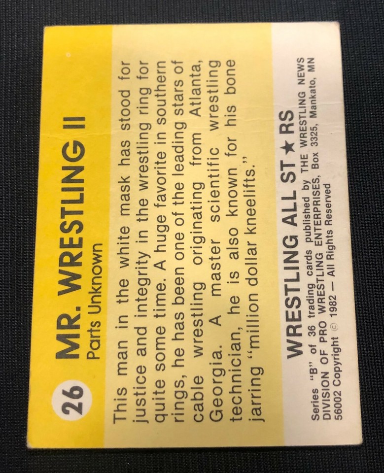 1982 All-Stars Series B Mr Wrestling II #26 001 | eBay