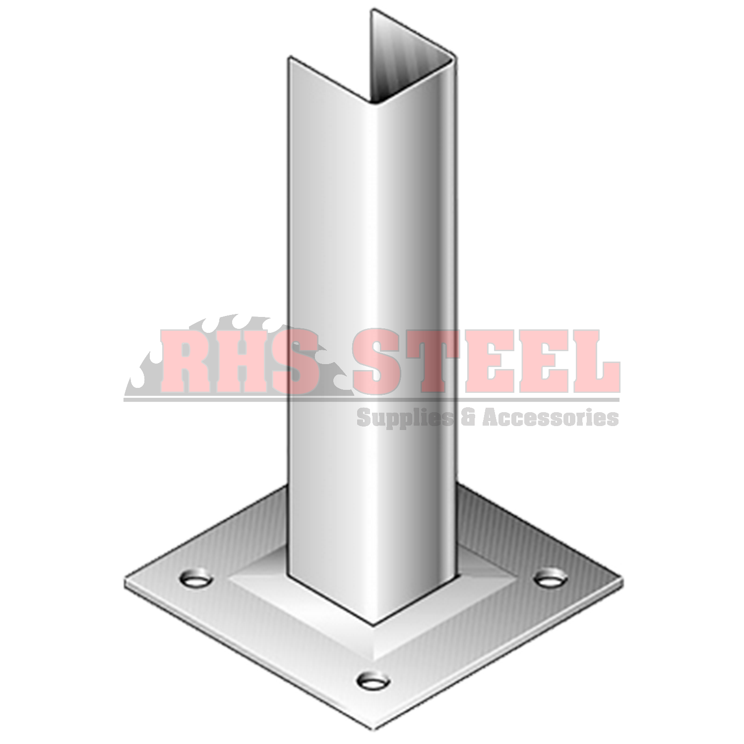 50mm Fencing Galvanised Fence Post Internal Post Flange Base Plate ...