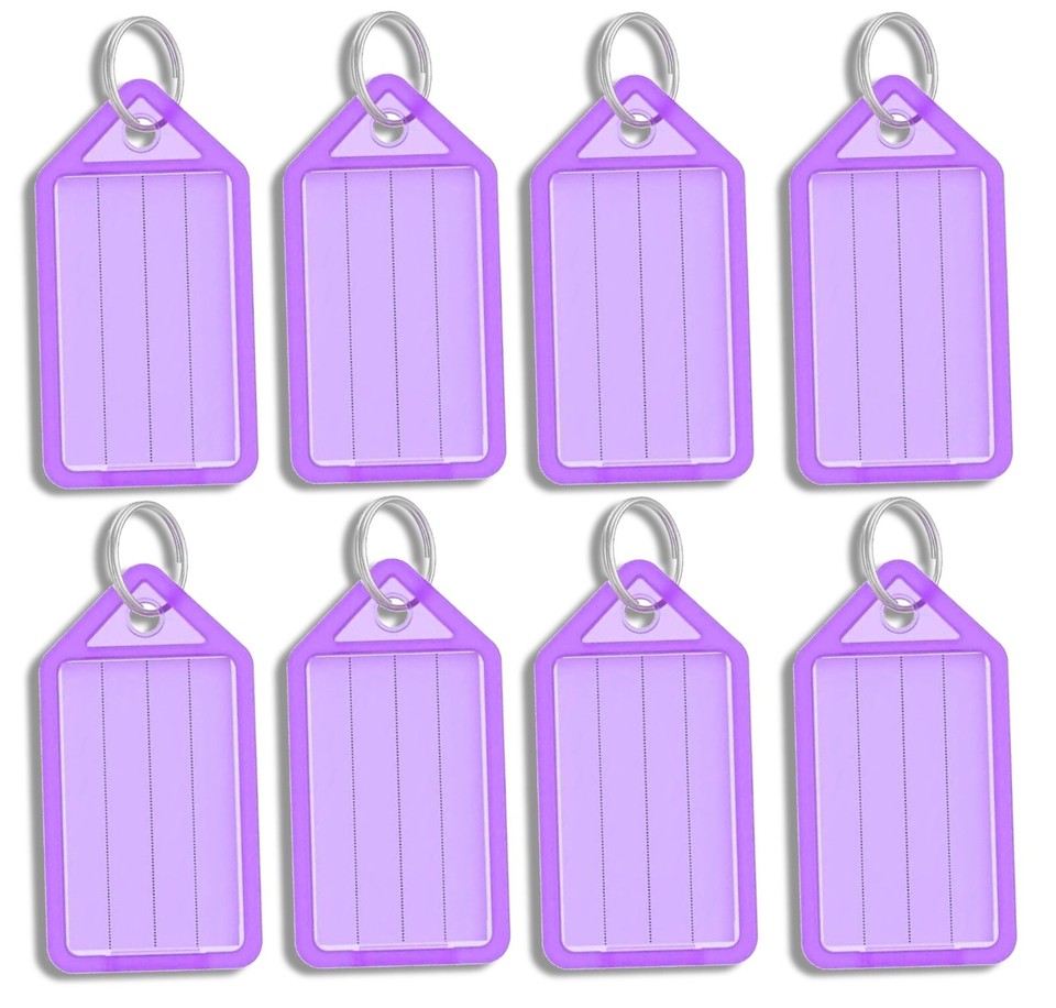 CLICK TAGS KEY TAGS KEYRINGS MIX COLOUR PLASTIC ID NAME LABEL 10 25 50 ...