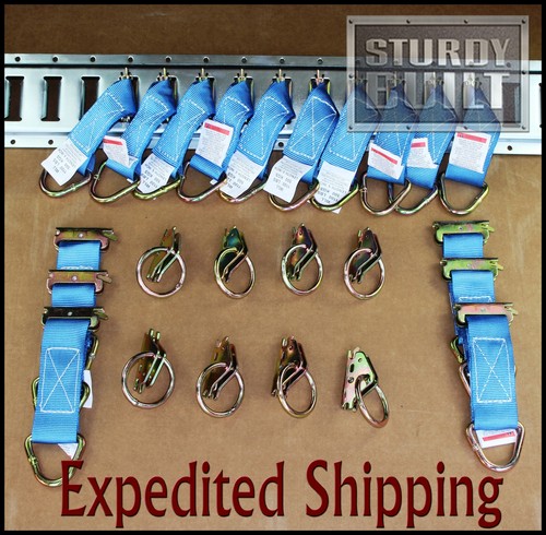 24pcs 16x E Track Tie Offs & 8x E Track Ring Truck f Cargo Van Trailer ...
