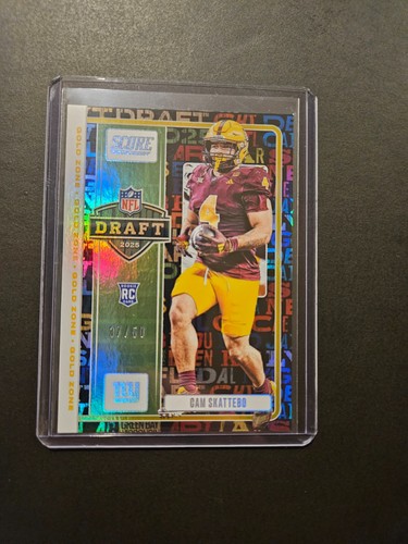 2025 Score Football CAM SKATTEBO NFL Draft Gold Zone Rookie /50 #16 Giants | eBay