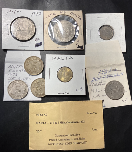 OLD MALTA Coin Lot - 11 Low Mintage Coins - Lot #B6 | eBay