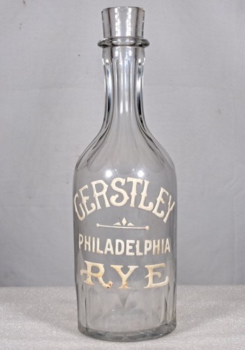 Early Antique Enameled Back Bar Bottle Gerstley Philadelphia Rye ...