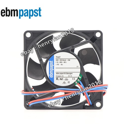 Ebmpapst 714F DC Axial Fan 24V 1.5W 64mA 70x70x15MM 2-wires Cabinet ...